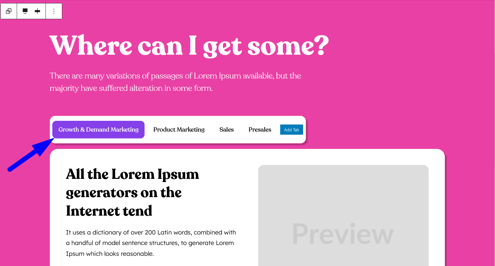 Tab Button Styles (Active & Hover Effects) - Easy Tabs Block