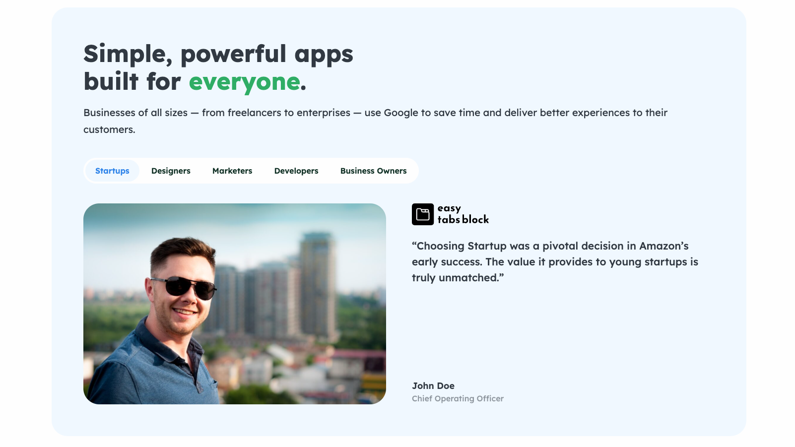 Easy Tabs Block - The Easiest Way to Add Tabs in WordPress.